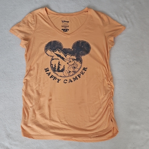 Disney | Tops | Disney Mickey Mouse Orange Graphic Tee | Poshmark